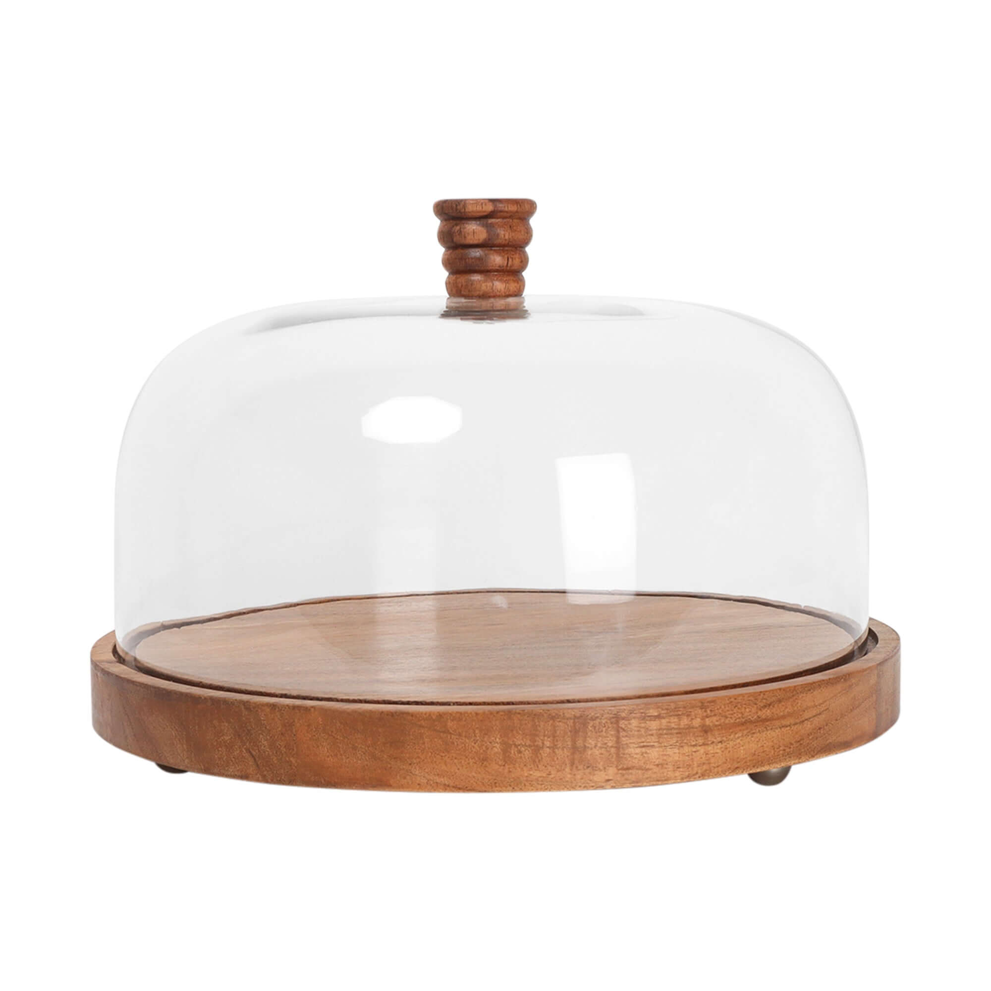 Cake dome with Wooden Base - 9.75 inch